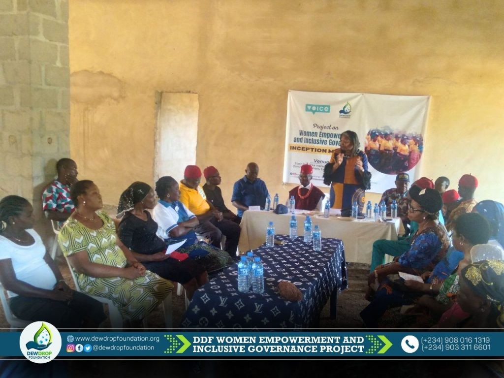 WOMEN EMPOWERMENT AND INCLUSIVE GOVERNANCE INCEPTION MEETING - Dewdrop ...